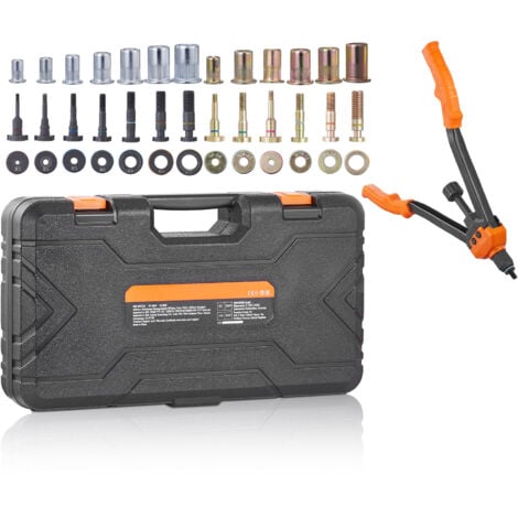 Mophorn Kit di utensili per rivetti, utensile per rivetti da 16" con 13 mandrini metrici e SAE ...