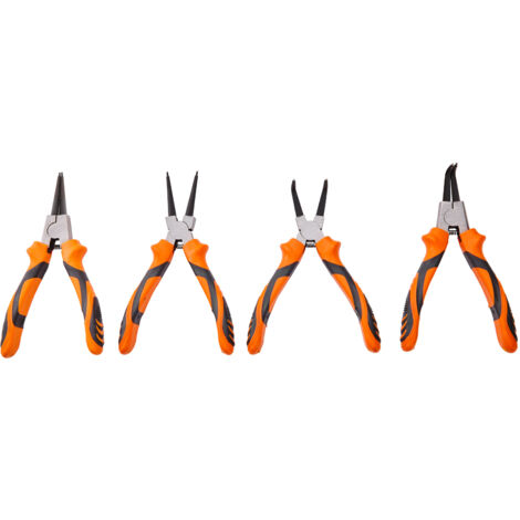 Mophorn Set di Pinze 4 Pezzi per Anelli Elastici Esterni Interni in Acciaio al Carbonio,Set di ...