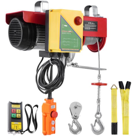 Mophorn Paranco Elettrico Doppio Cavo Carico max. 1000kg, Telecomando a ...