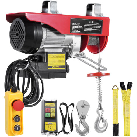 Mophorn Paranco Elettrico Doppio Cavo Carico max. 200kg, Telecomando a ...
