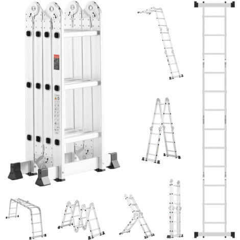 Mophorn Scala pieghevole multiuso, scala a pioli alta 7 in 1, scala telescopica regolabile a 3 ...
