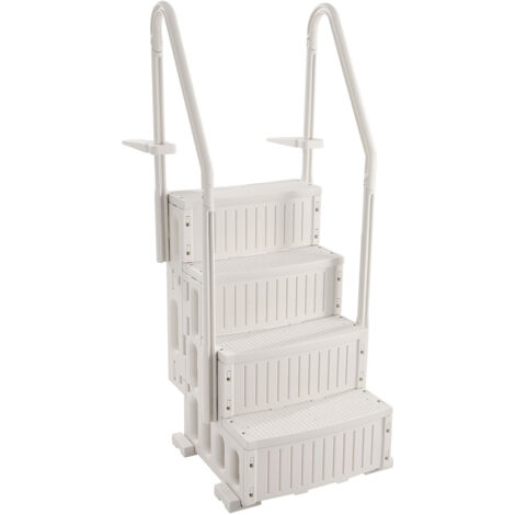 Mophorn Scala per piscina, scale a 4 gradini con doppio corrimano e ...