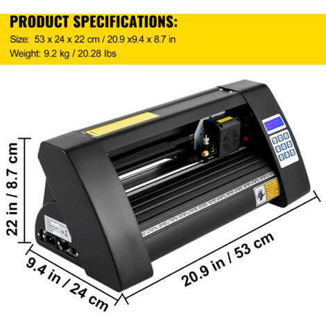 Mophorn Plotter da taglio in vinile 375mm LED Semi-Automatico Occhio Ottico Compatibile con il ...