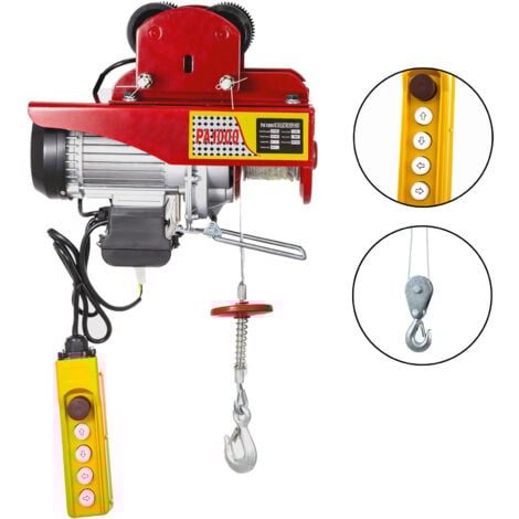 Mophorn Paranco elettrico a fune metallica con carrello, capacità 1000 ...