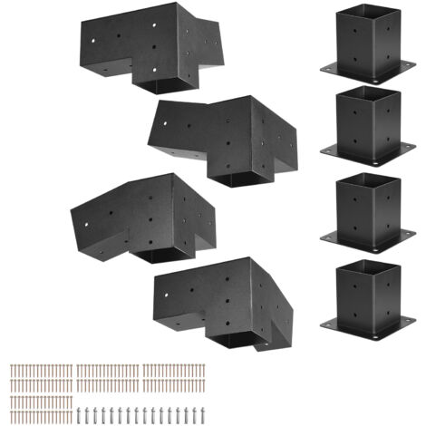 Mophorn Kit per pergola, staffa angolata a 3 vie da 4x4 pollici per ...