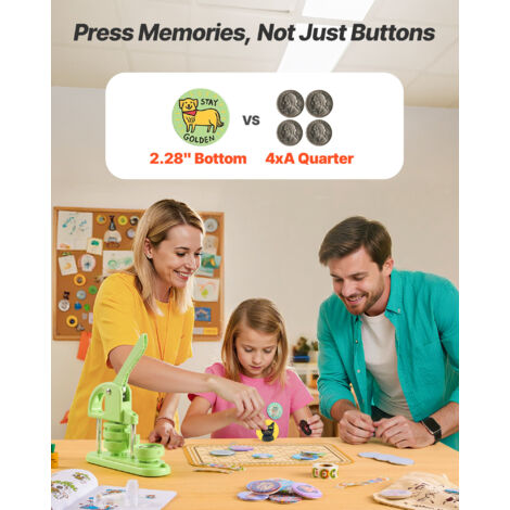 Mophorn Macchina per Spille, dispositivo manuale per creare badge ...