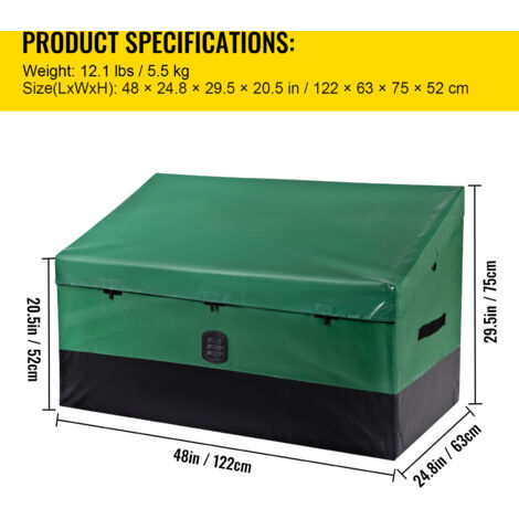 Mophorn Caja de almacenamiento para exteriores de 100 galones ...