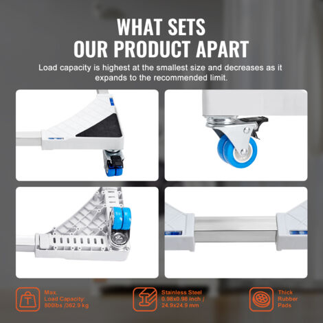 Mophorn Mini Soporte Universal para Nevera para Lavadora y Secadora ...