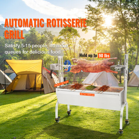 Mophorn Barbacoa de Carbón con Asador Electrico Carga de 41 kg Kit de ...