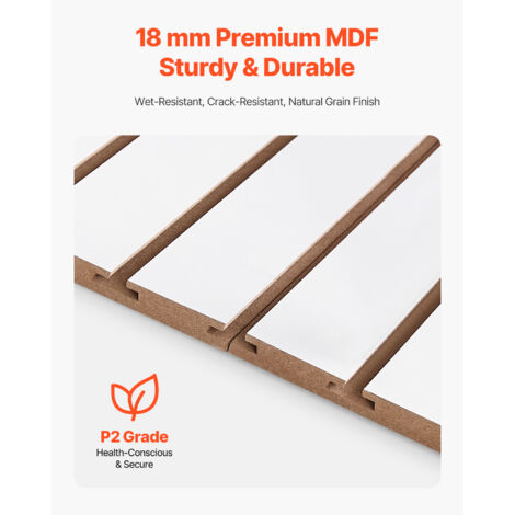 Mophorn Paneles de pared de listones, paneles de listones de MDF para ...