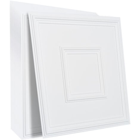 Mophorn Ceiling Tiles, 12 Pack 24x24 Inch Suspended Ceiling Tiles Made ...