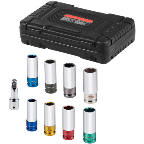 Mophorn Lug Nut Impact Socket Set, 1/2 inch Drive, Metric and SAE 6 ...