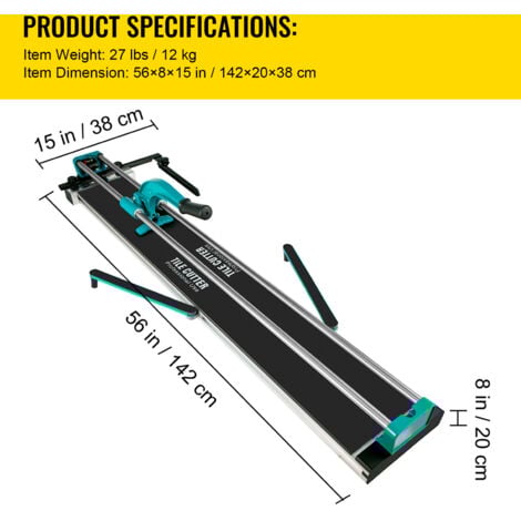 Mophorn 1200MM Tile Cutter, Manual Ceramic Floor Tiles Cutting Machine, 48 Inch Precision Cutter