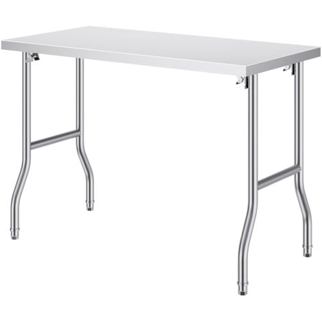 Mophorn 48 x 24 Inch Folding Prep Table, Stainless Steel Commercial ...