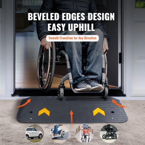 Mophorn Rubber Threshold Ramp, 2" Rise, 33069 lbs Capacity, Non-Slip ...