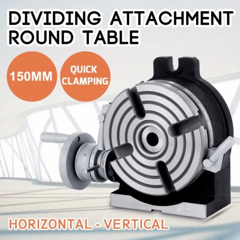 Mophorn 150mm Vertical & Horizontal Rotary Table, 5.9" Dividing Head ...