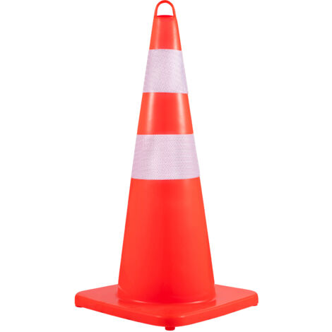 Mophorn 10PCS 28" Traffic Cones, PVC Orange Safety Cones with 2 ...