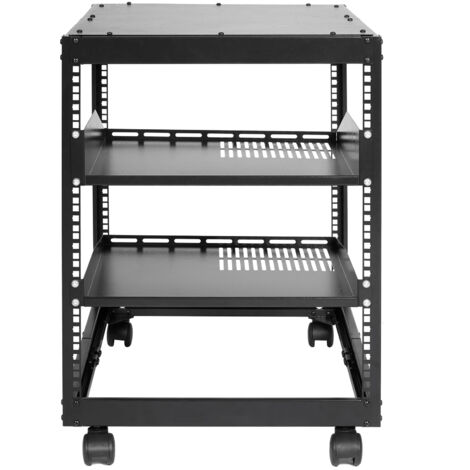 Mophorn 12U Open Frame Server Rack, 15'' - 40'' Adjustable Depth, Free ...