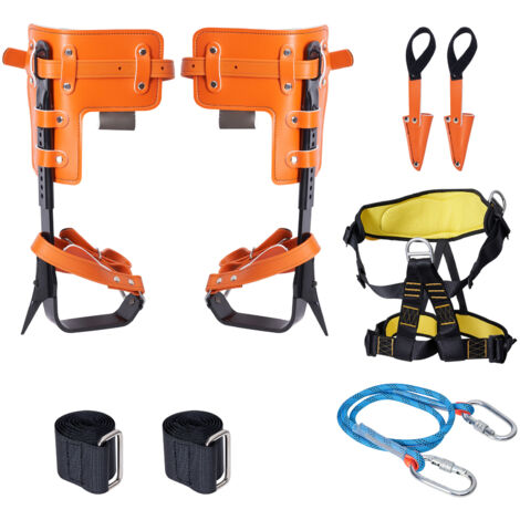 Mophorn Tree Climbing Spikes Set, 1 Pair Alloy Steel Climbing Spurs ...