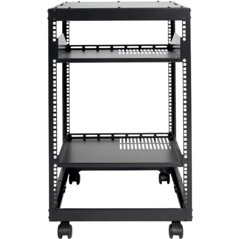 Mophorn 15U Open Frame Server Rack, 15'' - 40'' Adjustable Depth, Free ...