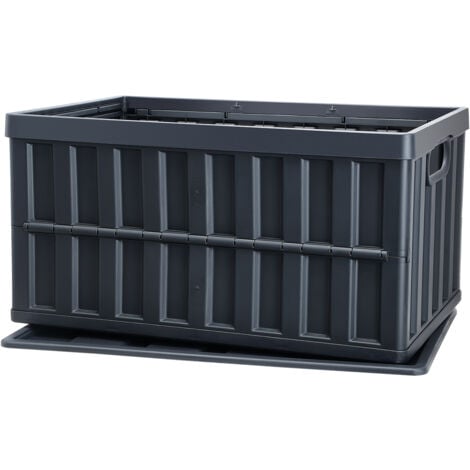 Mophorn 65L Collapsible Storage Bins with Lids, Heavy-Duty Plastic ...