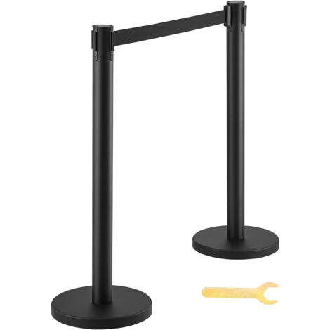 Mophorn 2-Pack Crowd Control Stanchions, Carbon Steel Queue Post with 6 ...