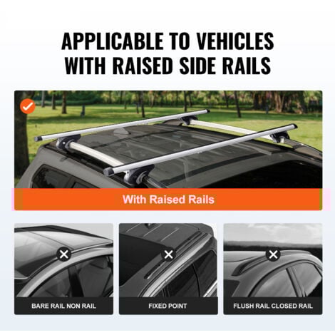 Mophorn Universal Roof Rack Cross Bars, 132 cm (52-inch) Aluminum Roof ...