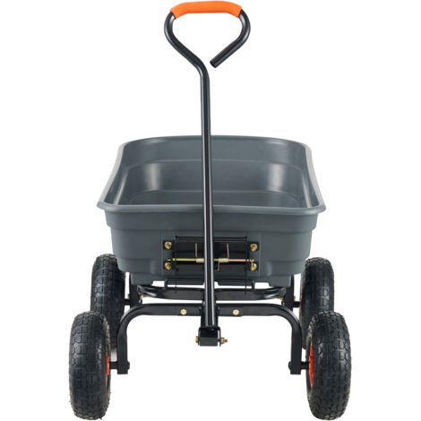 Mophorn Dump Cart - Poly Garden Wagon with Steel Frame, 600 lbs ...