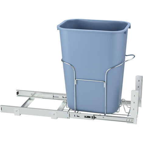 Mophorn 35L Pull-Out Trash Can, Single Bin Under Mount Waste Container ...