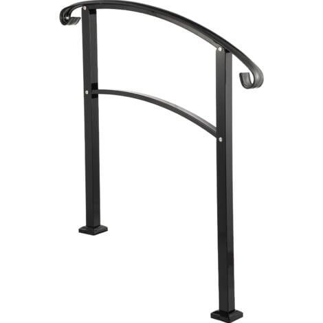 Mophorn 3-Step Transitional Handrail, Fits 1-3 Steps, Unadjustable ...