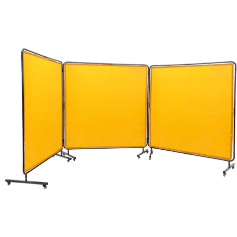 Mophorn Welding Screen with Frame, 6' x 6' 3 Panel Welding Curtain ...