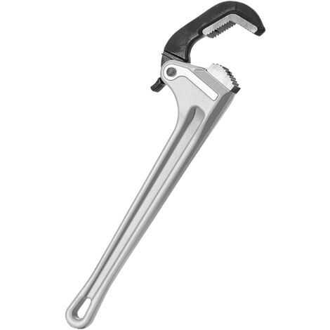 Mophorn Pipe Wrench, 18" Aluminum Straight Pipe Wrench, Automatic Jaw ...