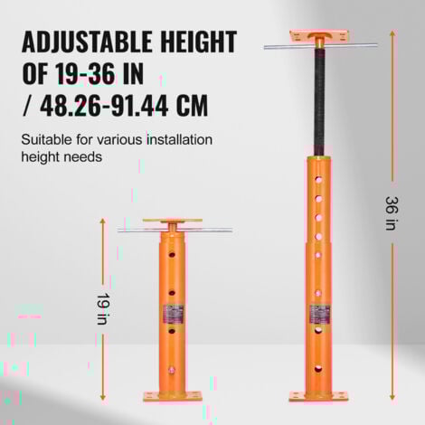 Mophorn House Floor Jack 19 36 Height Range 18000 lbs Max Load Capacity Adjustable Support Beam Basement Jack Post Pole for Leveling Lift