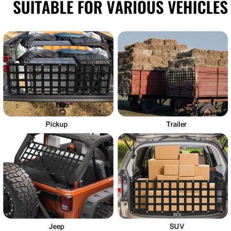 Mophorn Tailgate Net, 60 in x 18 in, Heavy Duty for Truck Bed, 4 Straps ...