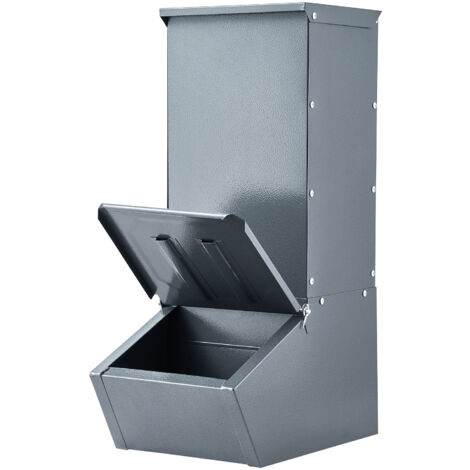 Mophorn 2.2 Bushel Hog Feeder, Single Door Pig Feeder, Heavy Duty Steel ...