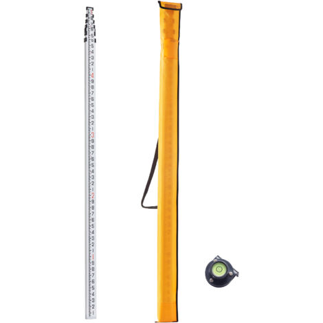 Mophorn Aluminum Grade Rod, 25-Feet 6-Section Telescopic Measuring Rod ...