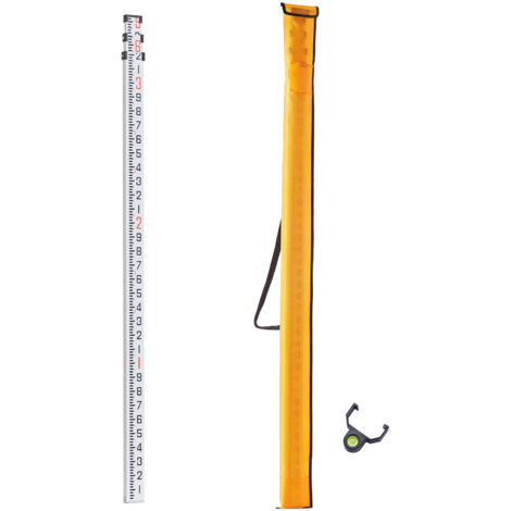 Mophorn Aluminum Grade Rod, 9-Feet 3-Section Telescopic Measuring Rod ...