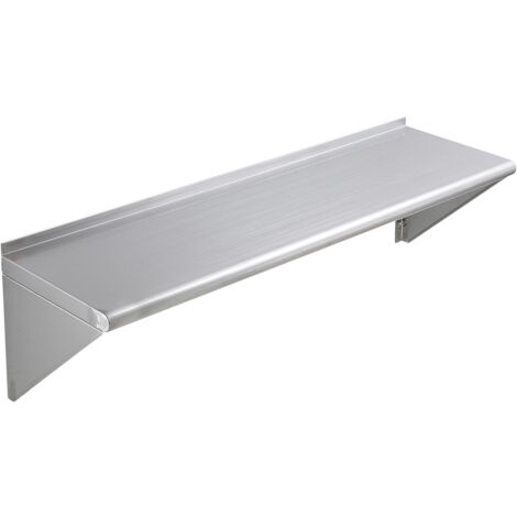 Mophorn 14" x 48" Stainless Steel Shelf, Wall Mounted Floating Shelving ...