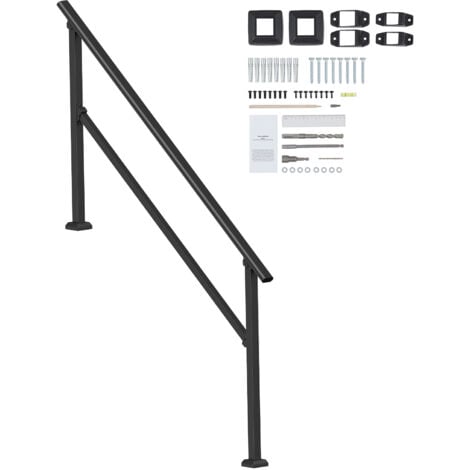 Mophorn Handrails for Outdoor Steps, 5-6 Step Stair Hand Rail Kit ...