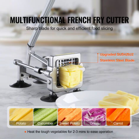 Mophorn French Fry Cutter, Potato Slicer with 1/2-Inch & 3/8-Inch ...