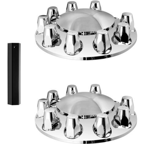 Mophorn Front Axle Wheel Covers, Dome Axle Cover for Semi Truck, ABS ...