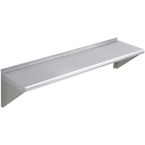 Mophorn 12" x 48" Stainless Steel Shelf, Wall Mounted Floating Shelving ...