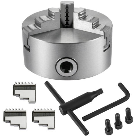 Mophorn K11-100 4" Metal Lathe Chuck, Self-Centering 3 Jaw, Includes 2 ...
