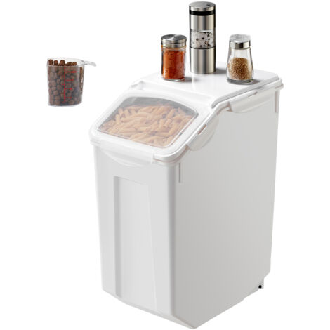 Mophorn Rice Storage Container, 20L/4.5Gal, Airtight, with Wheels, 1 ...