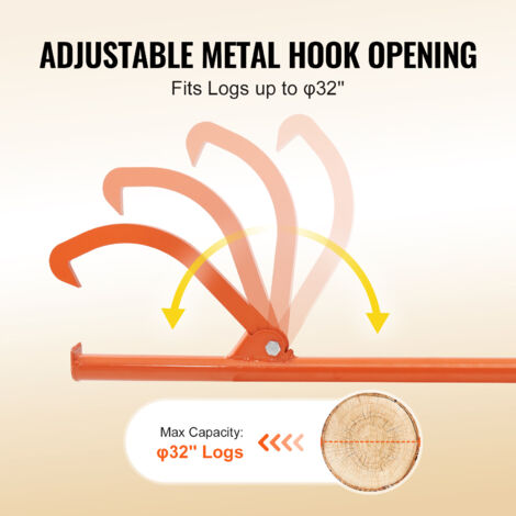 Mophorn Cant Hook Tool, 46.5 in, Heavy Duty Steel Log Roller, Lifter ...