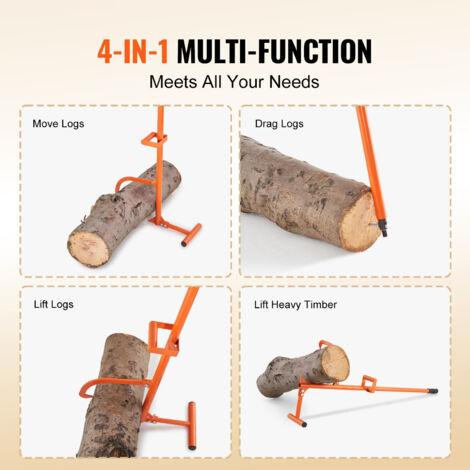 Mophorn Timberjack, 46.5 in Heavy Duty Log Lifter, 4-in-1 ...