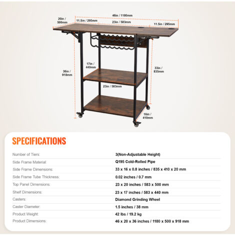 Mophorn Heat Press Table - 3 Tier Movable Stand with Wheels and Vinyl ...