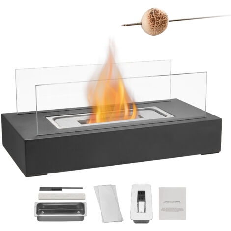 Mophorn Tabletop Fire Pit, 14inch Metal Tabletop Fireplace Indoor ...