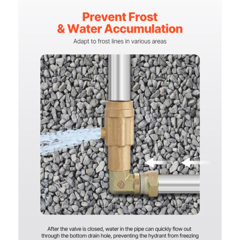 Mophorn Frost Proof Yard Hydrant, 4.25 FT Freeze-Proof Outdoor Faucet ...