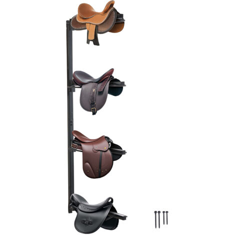 Mophorn Wall Mount Saddle Rack, 24 x 7 x 52 in, Four Tiers Horse Saddle ...